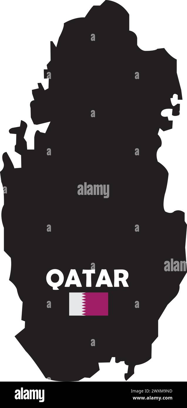 Qatar map icon vector illustration symbol design Stock Vector Image ...