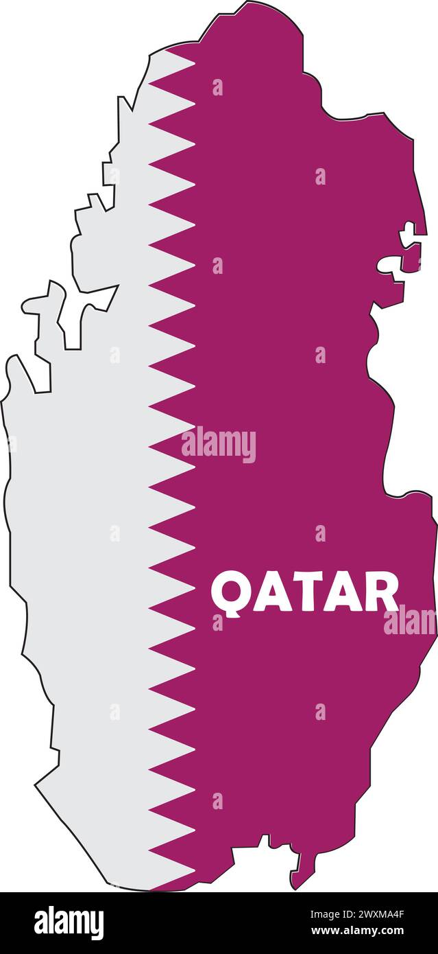 Qatar map Cut Out Stock Images & Pictures - Alamy