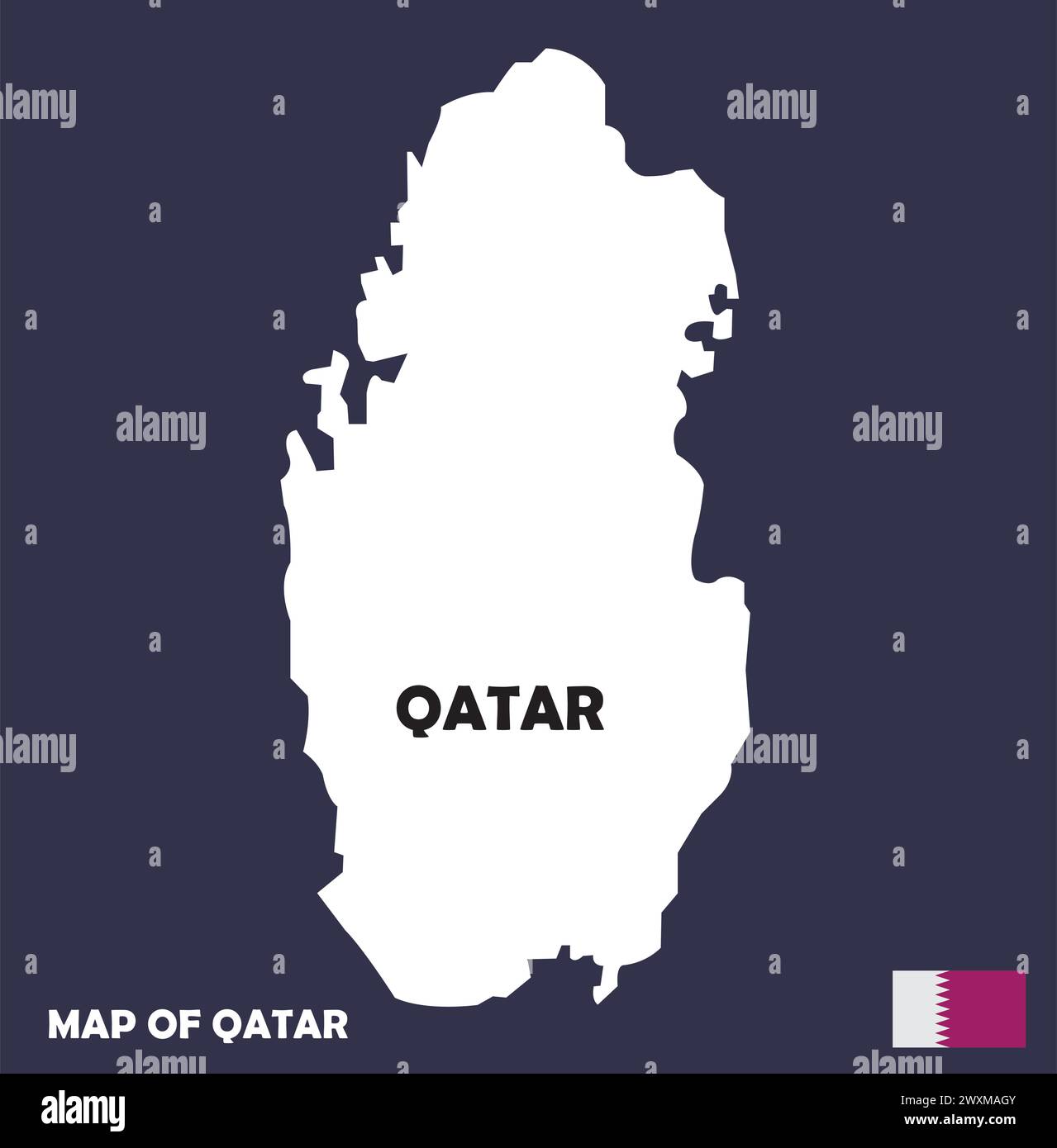 Qatar map icon vector illustration symbol design Stock Vector Image ...