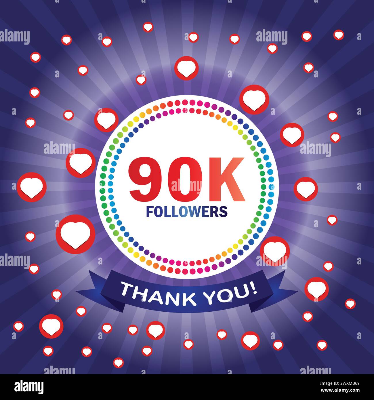 90k follower achievement hi-res stock photography and images - Alamy