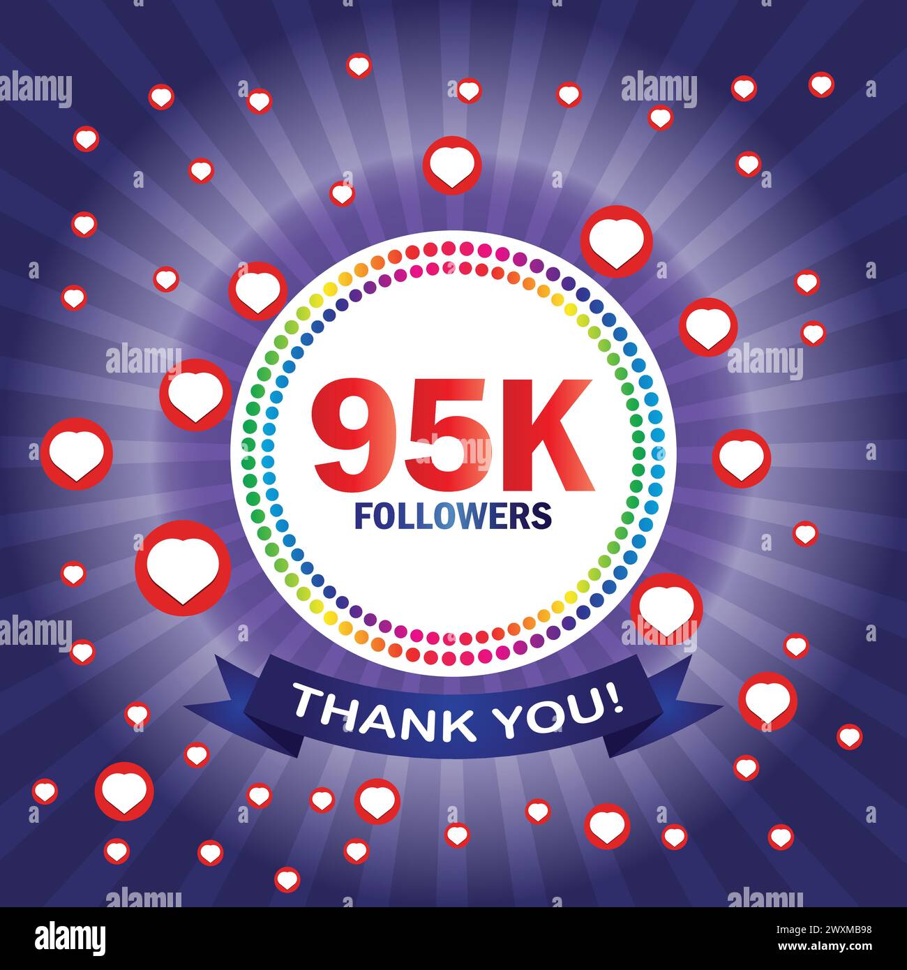 Thank! card concept colorful Stock Vector Images - Alamy