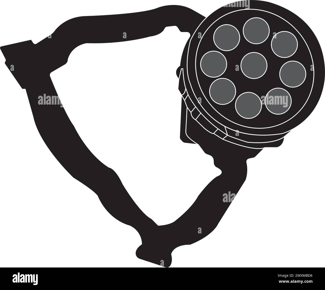 flashlight icon vector illustration symbol design Stock Vector Image ...