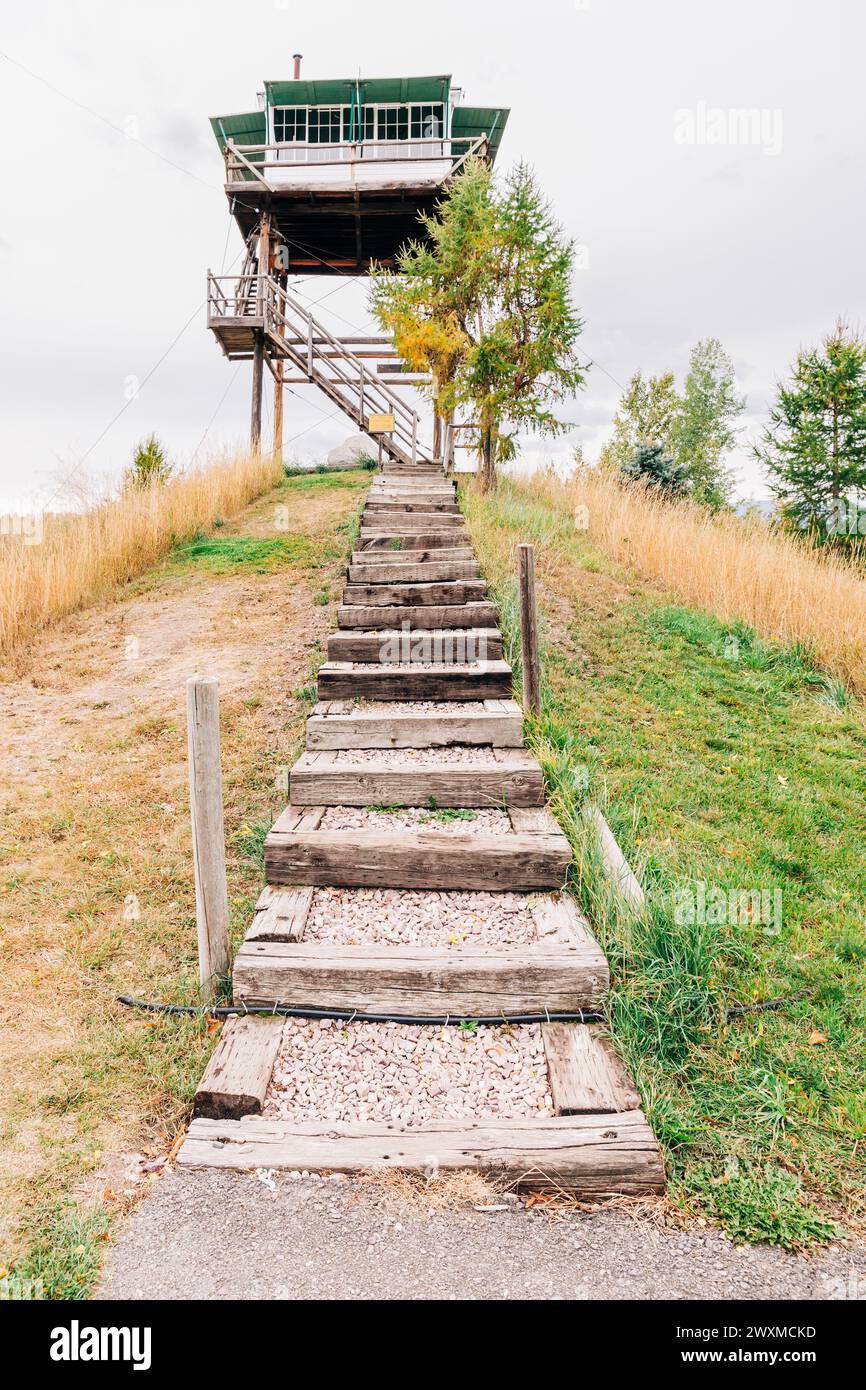 Sliderock Lookout tower at Fort Missoula, Montana Stock Photo - Alamy