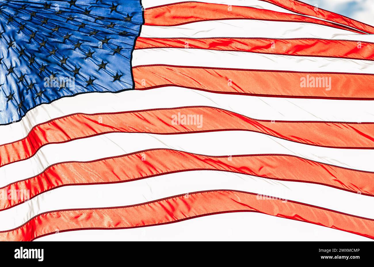 Billowing american flag hi-res stock photography and images - Alamy