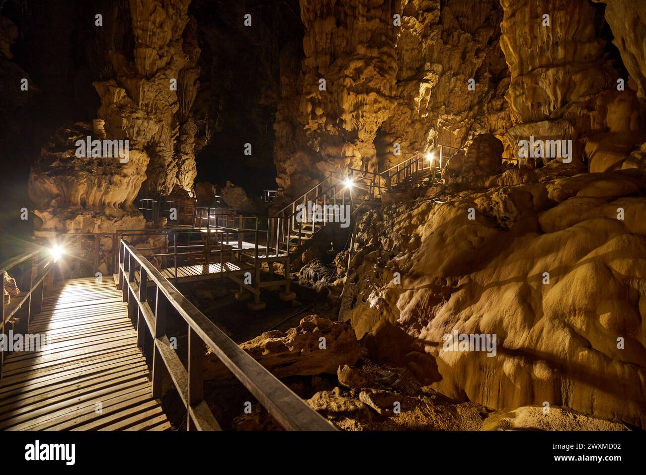 Natural stalactite and stalagmite in the cave Stock Photo - Alamy