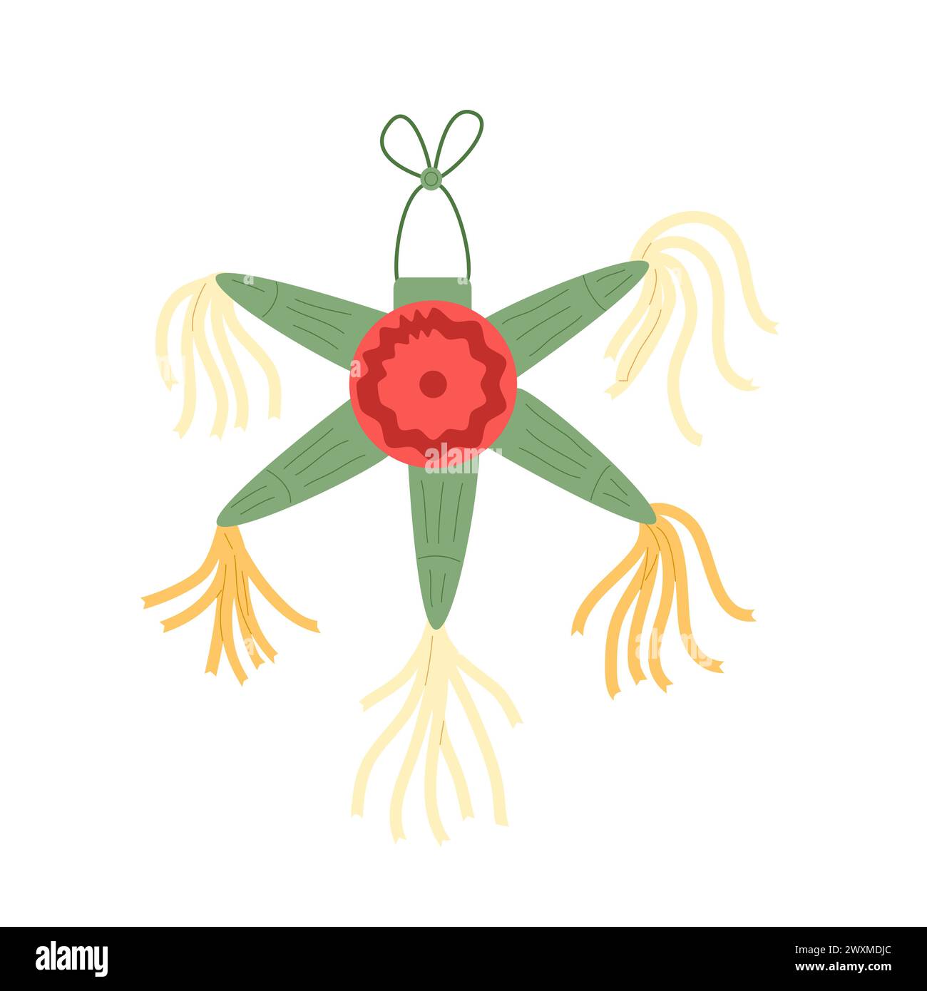 Pinana star shape isolation on white background. element for local ...