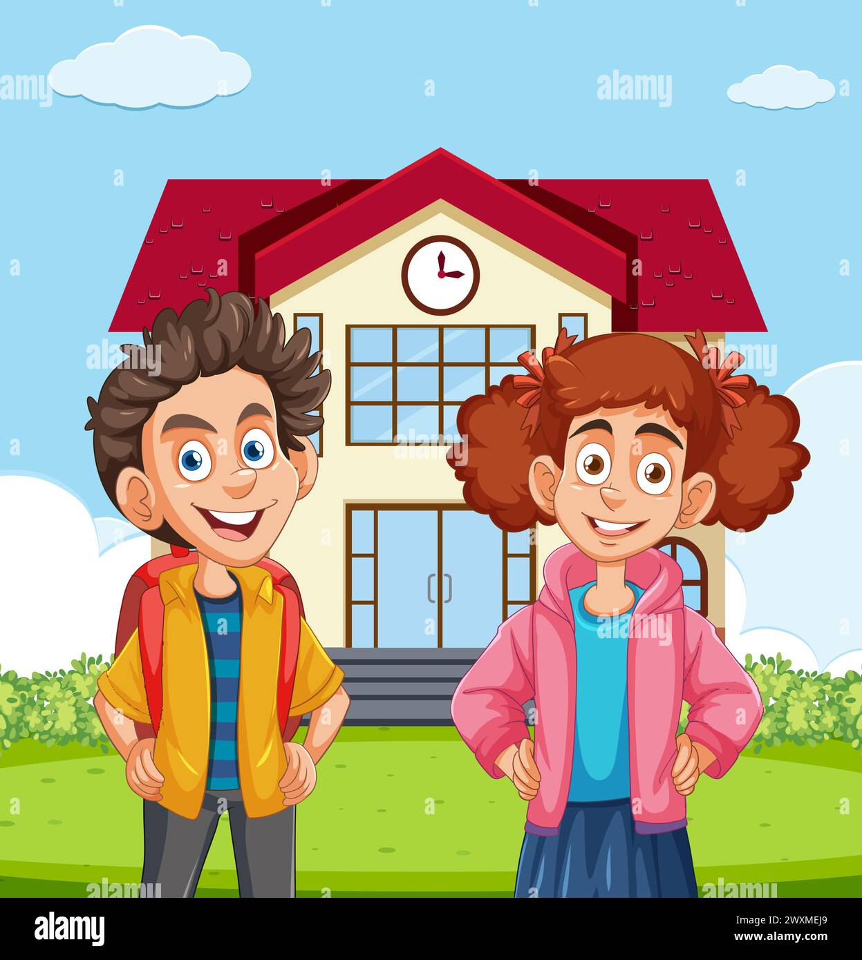 Uniform school playground Stock Vector Images - Alamy