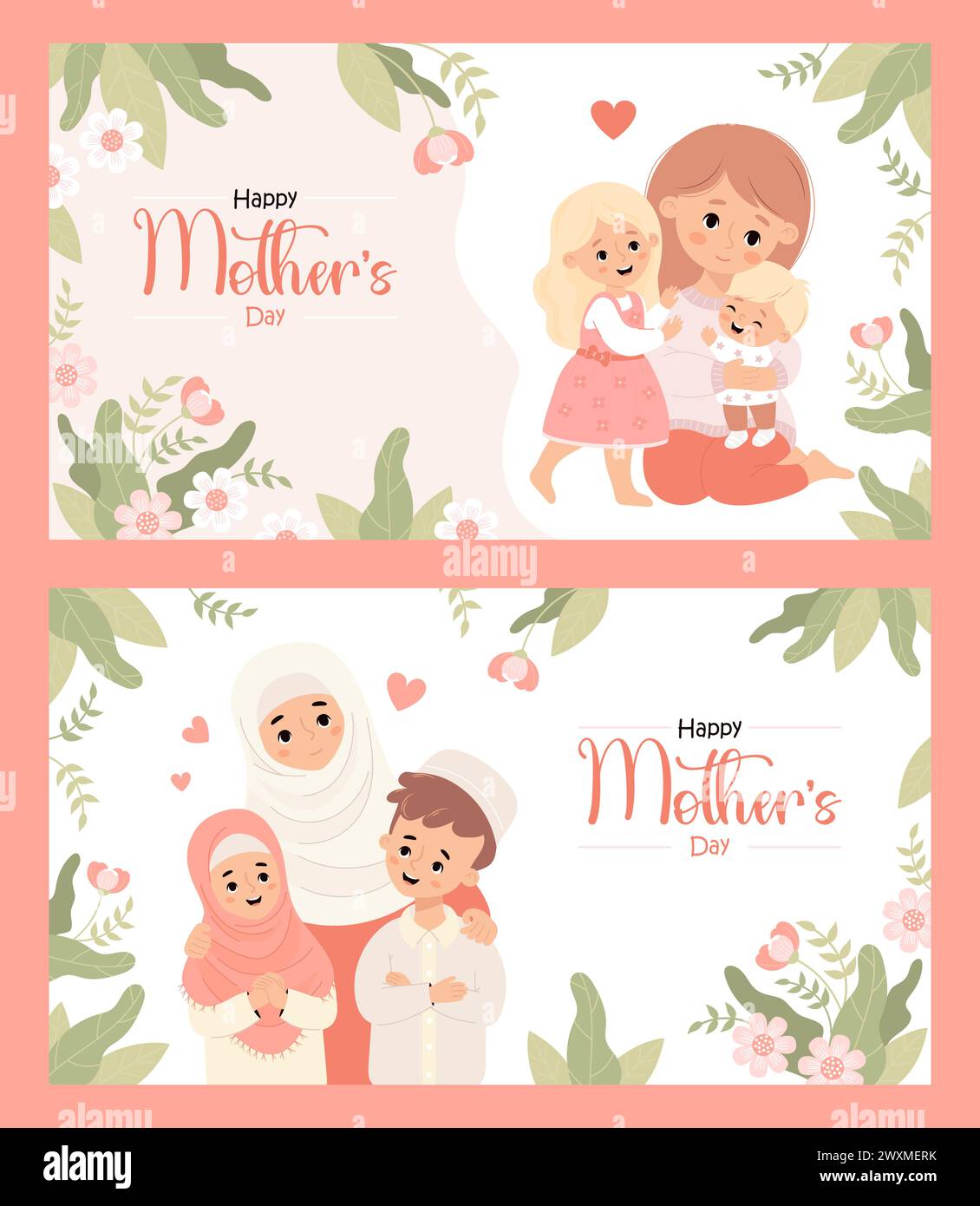 Multicultural family holiday Stock Vector Images - Alamy