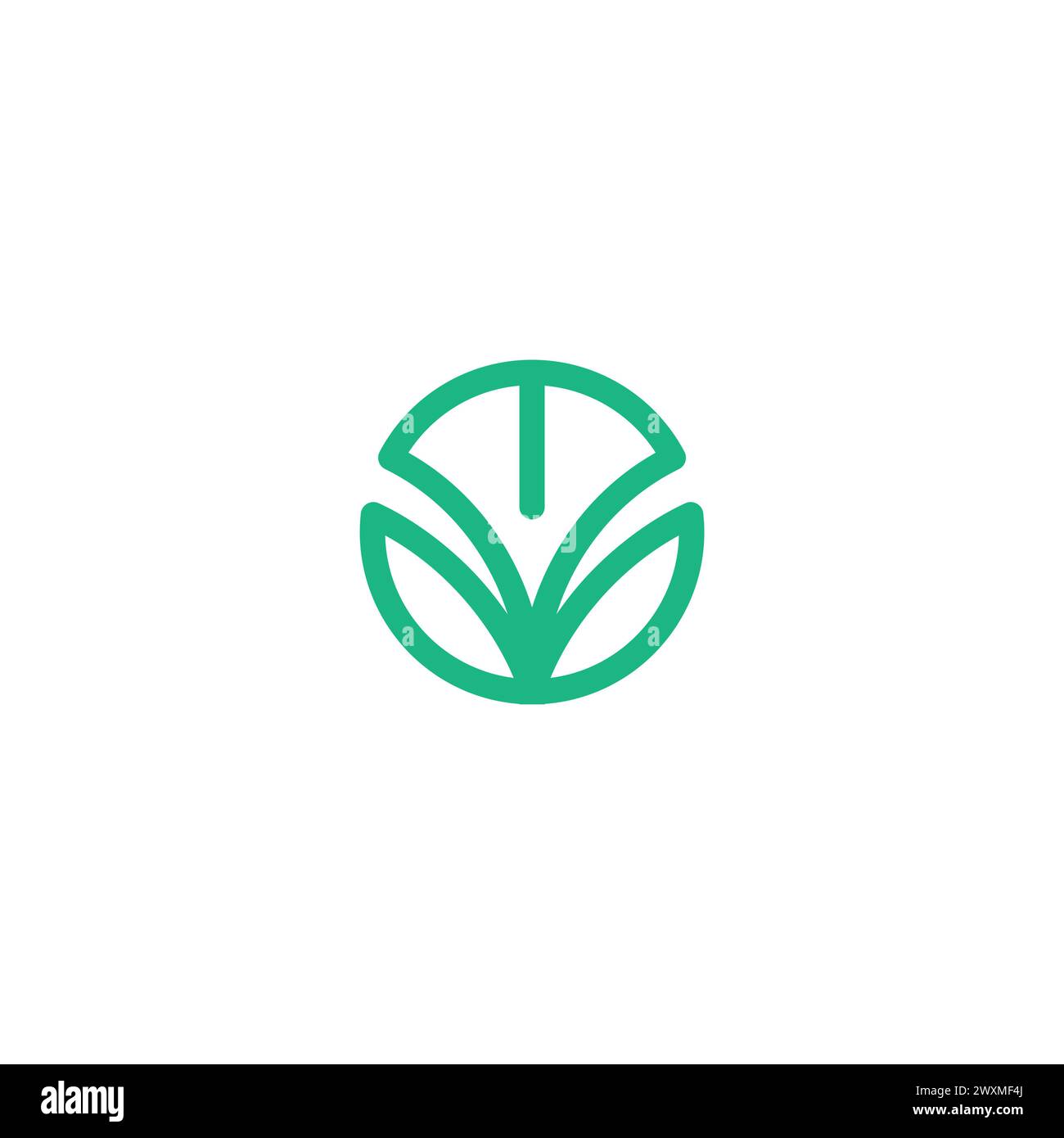 M logo leaf Stock Vector Images - Alamy