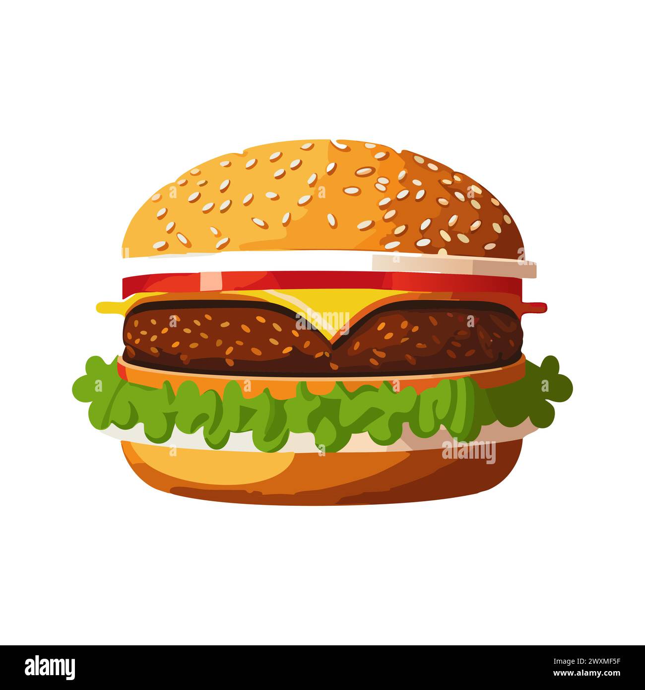 Hamburger cartoon burger hi-res stock photography and images - Alamy