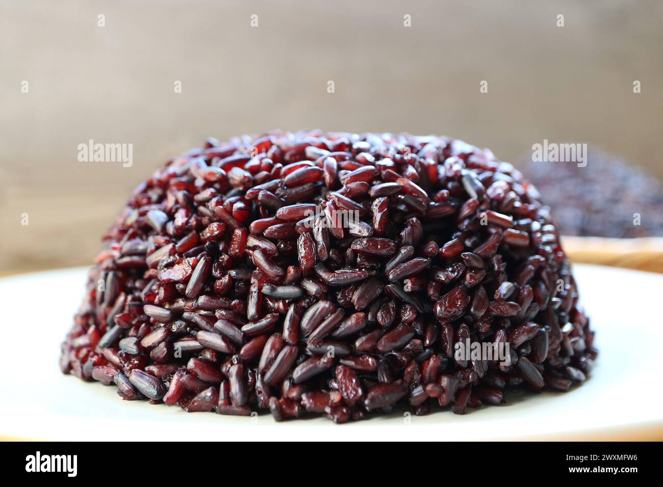 Delectable Cooked Riceberry Rice, a Medium to Low Glycemic Index Carb ...