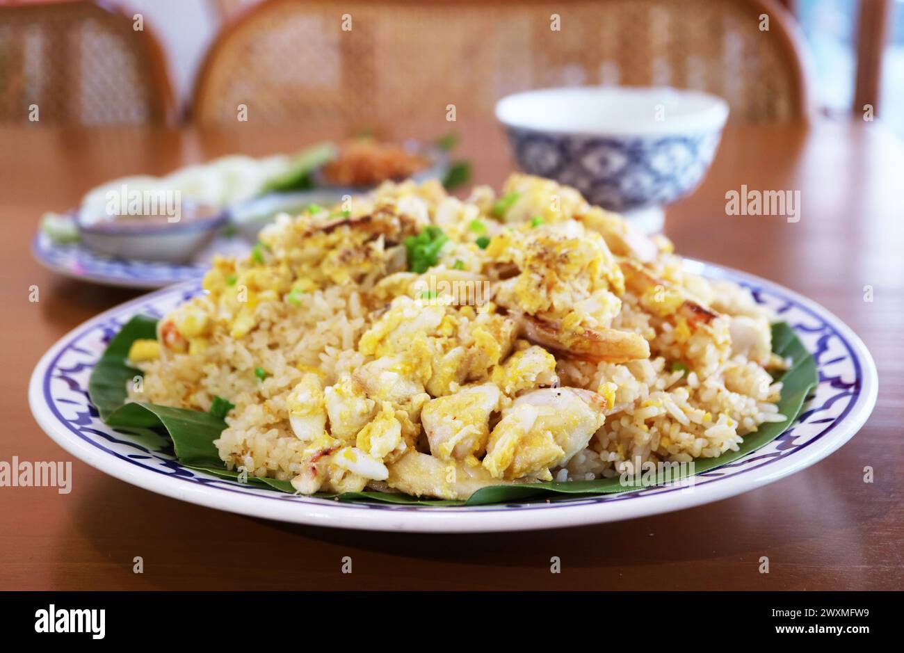 Popular Thai Dish of Khao Pad Poo or Fried Rice with Crab Meat Stock ...