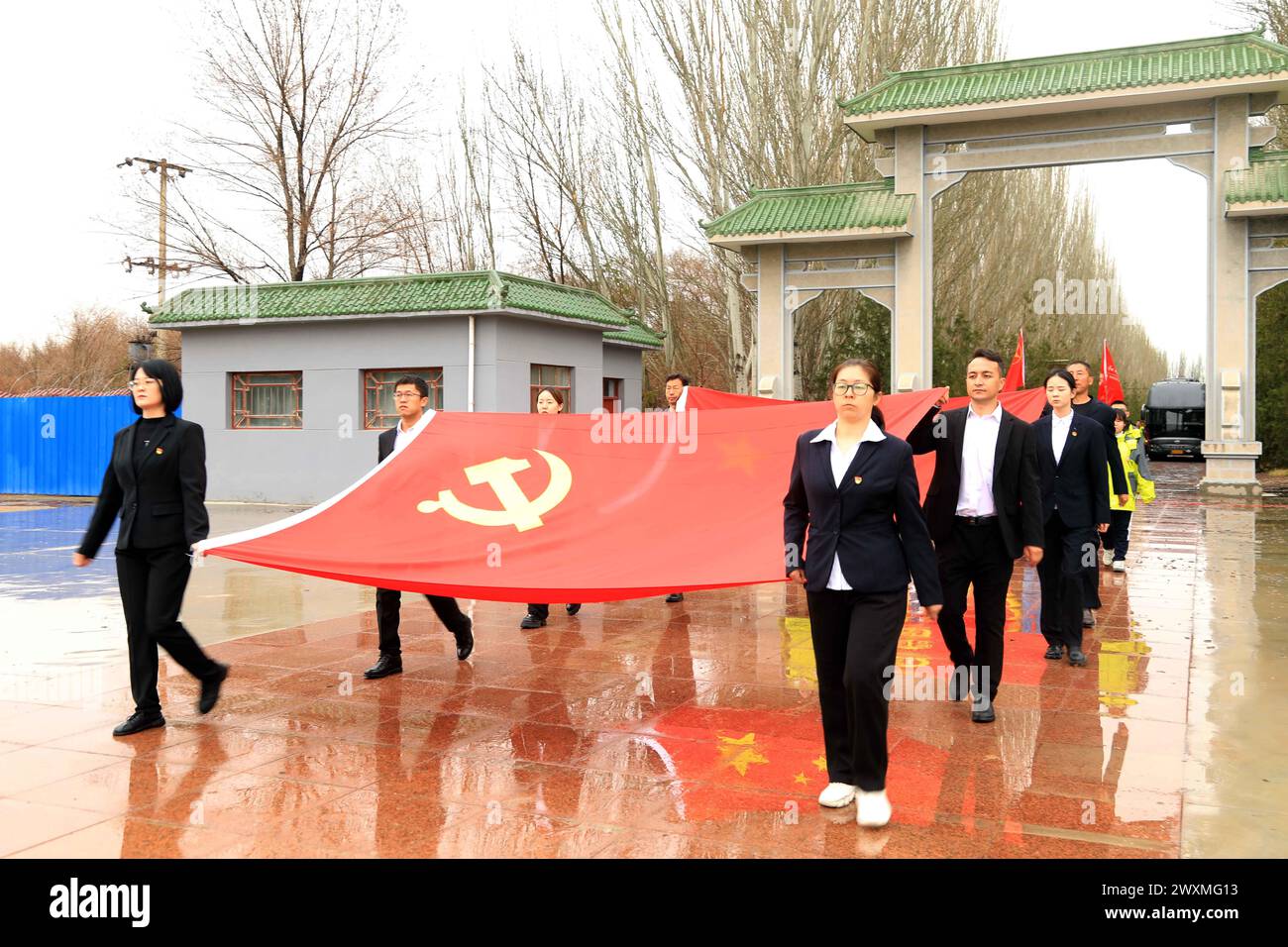 BAZHOU, CHINA - APRIL 1, 2024 - Primary and middle school students ...