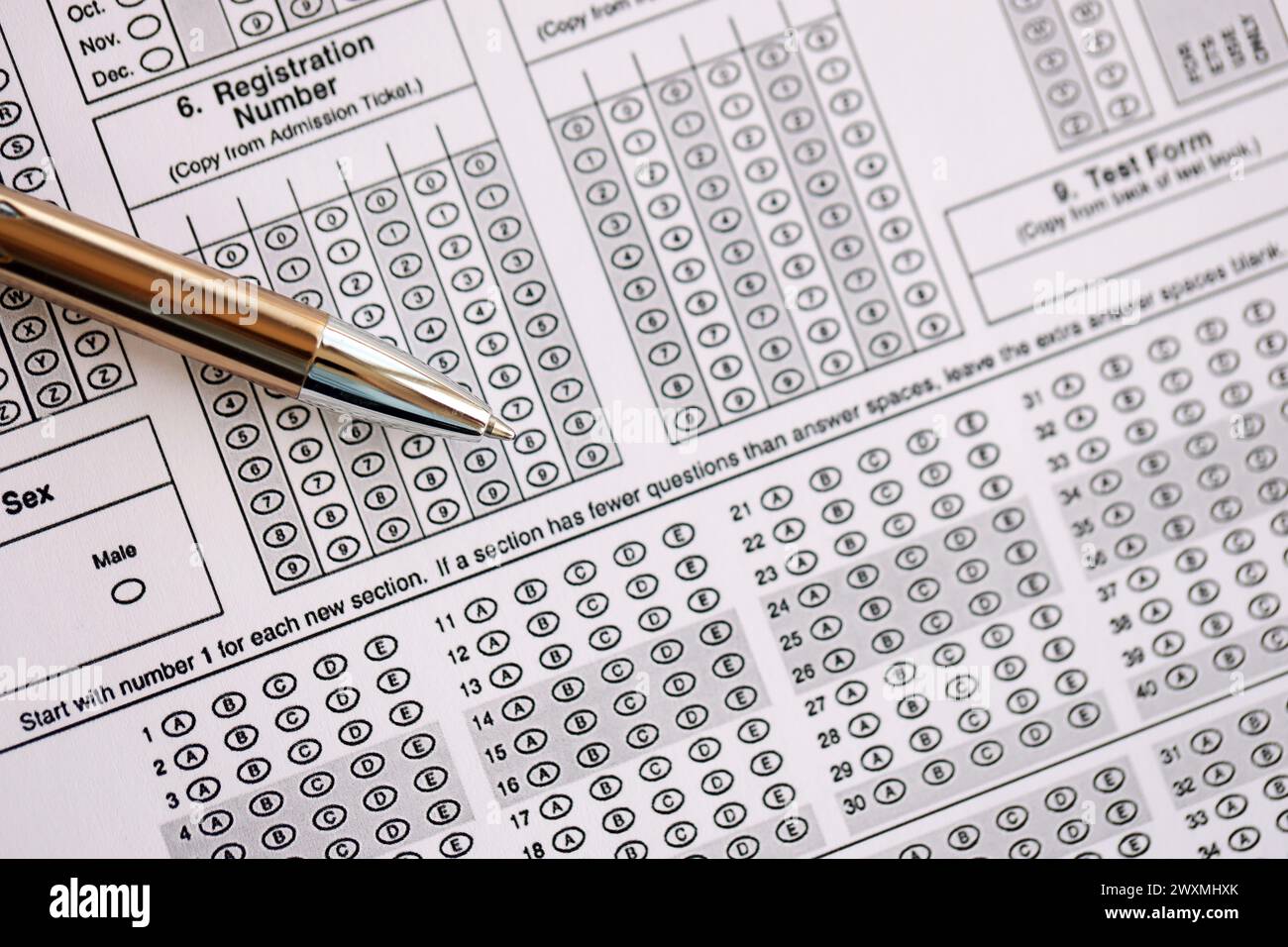 Exam paper marking students hi-res stock photography and images - Alamy