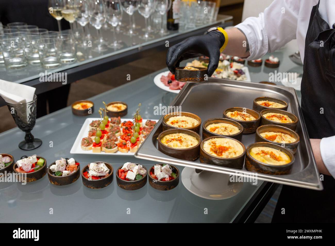Food appetizers on restaurant table hi-res stock photography and images ...