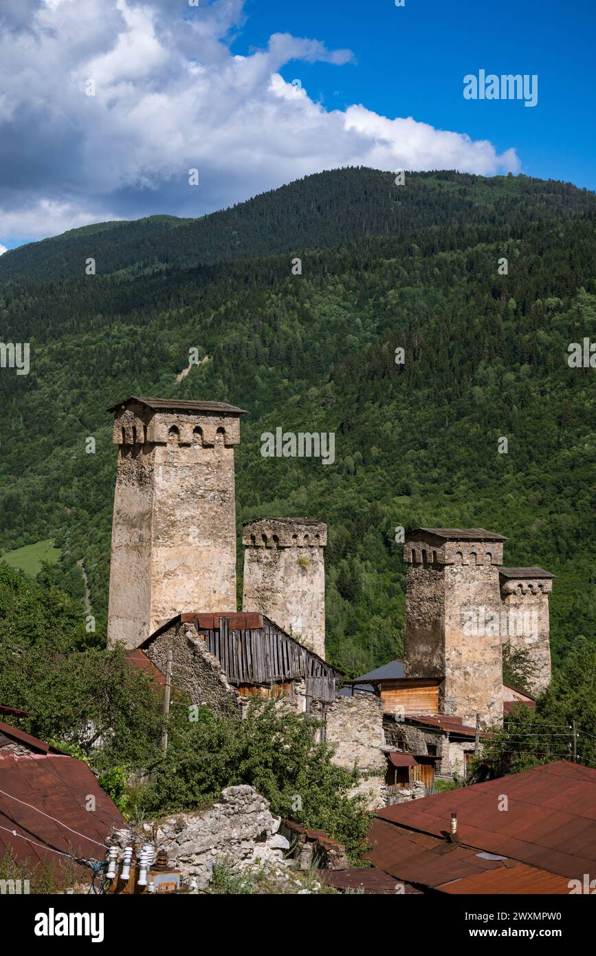 Svaneti defensive towers hi-res stock photography and images - Alamy
