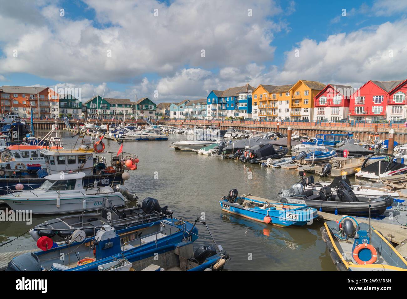 Earley evening view across Exmouth harbour Devon England UK. March 2024 ...