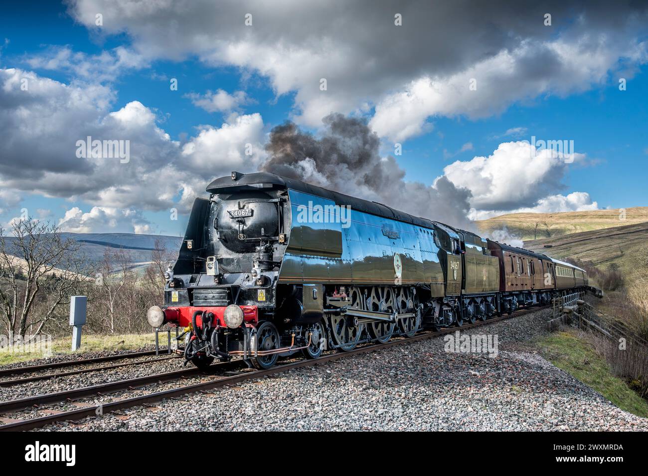 The image is of the Battle of Britain Class 4-6-2 #34067 Tangmere steam ...