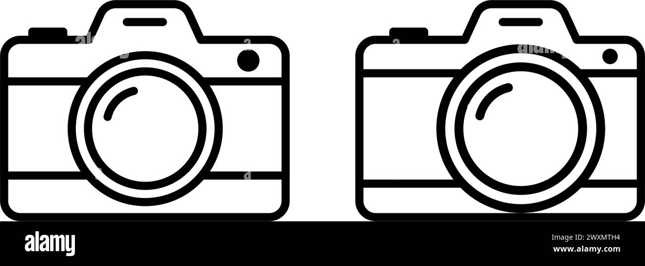 Photo camera icon set basic simple design Stock Vector Image & Art - Alamy