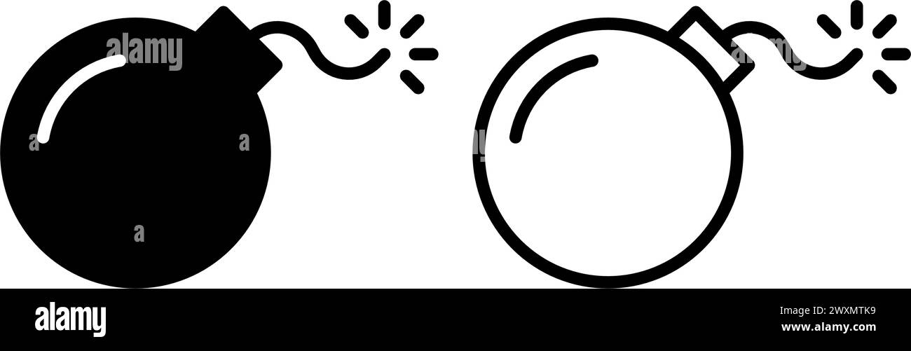 Bomb icon symbol basic simple design Stock Vector Image & Art - Alamy