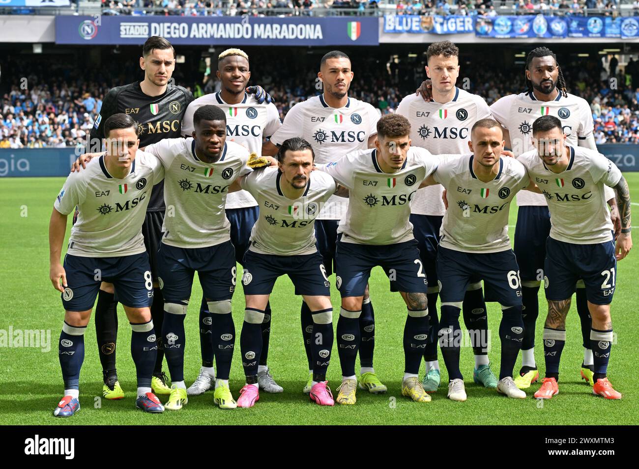 Players of Ssc Napoli pose for a team photo prior the Serie A match ...