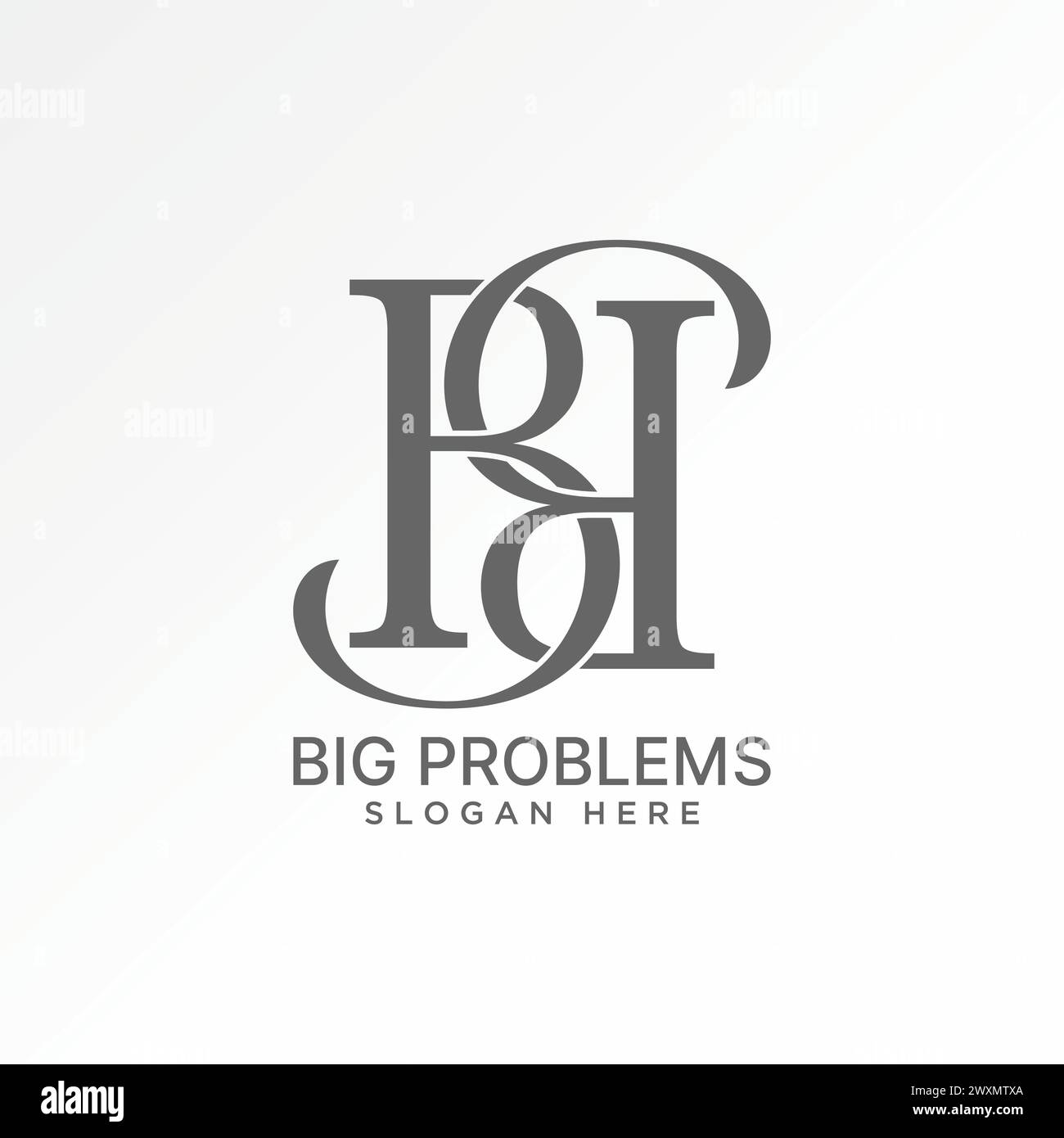 Logo design graphic concept creative premium vector stock letter initial B or BB font line art ...