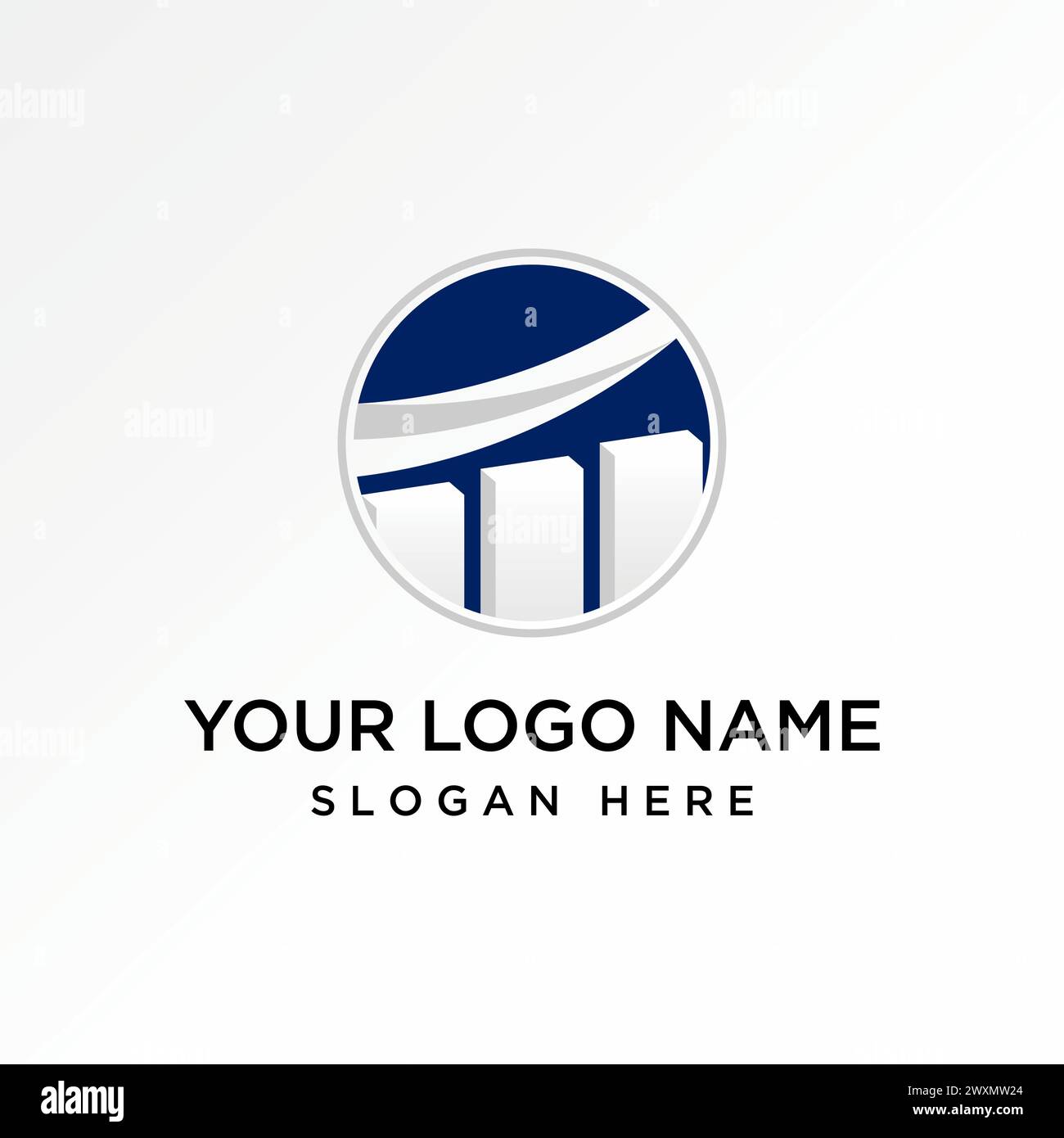 Logo design graphic concept creative premium abstract unique vector stock bar arrow chart or ...