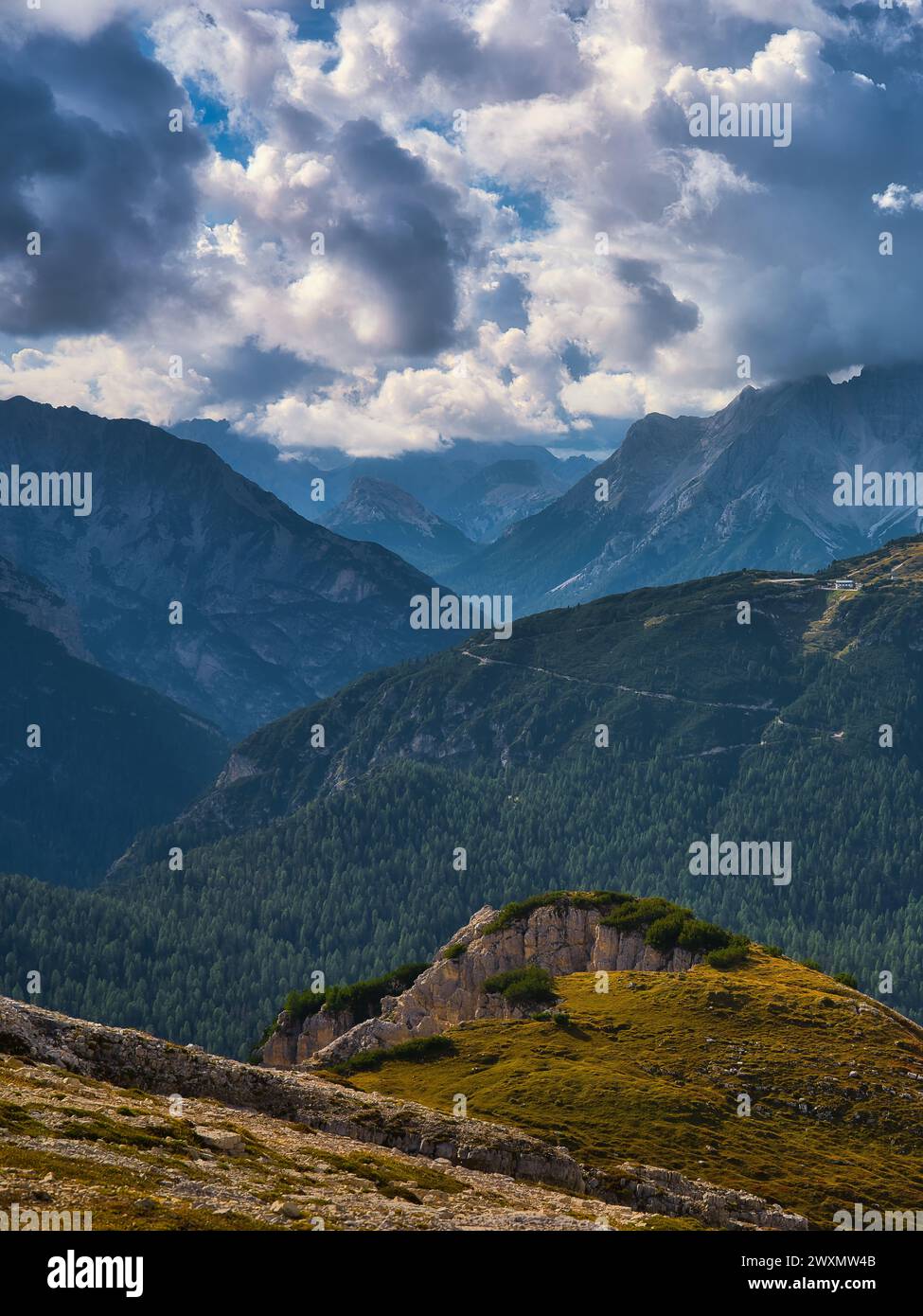 High view of mountains and valleys hi-res stock photography and images ...