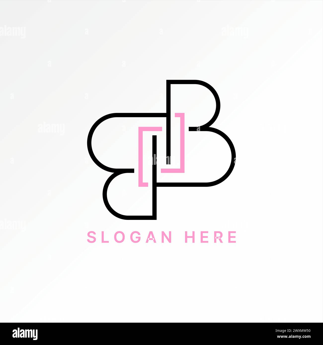 Logo design graphic creative concept premium vector stock initial ...