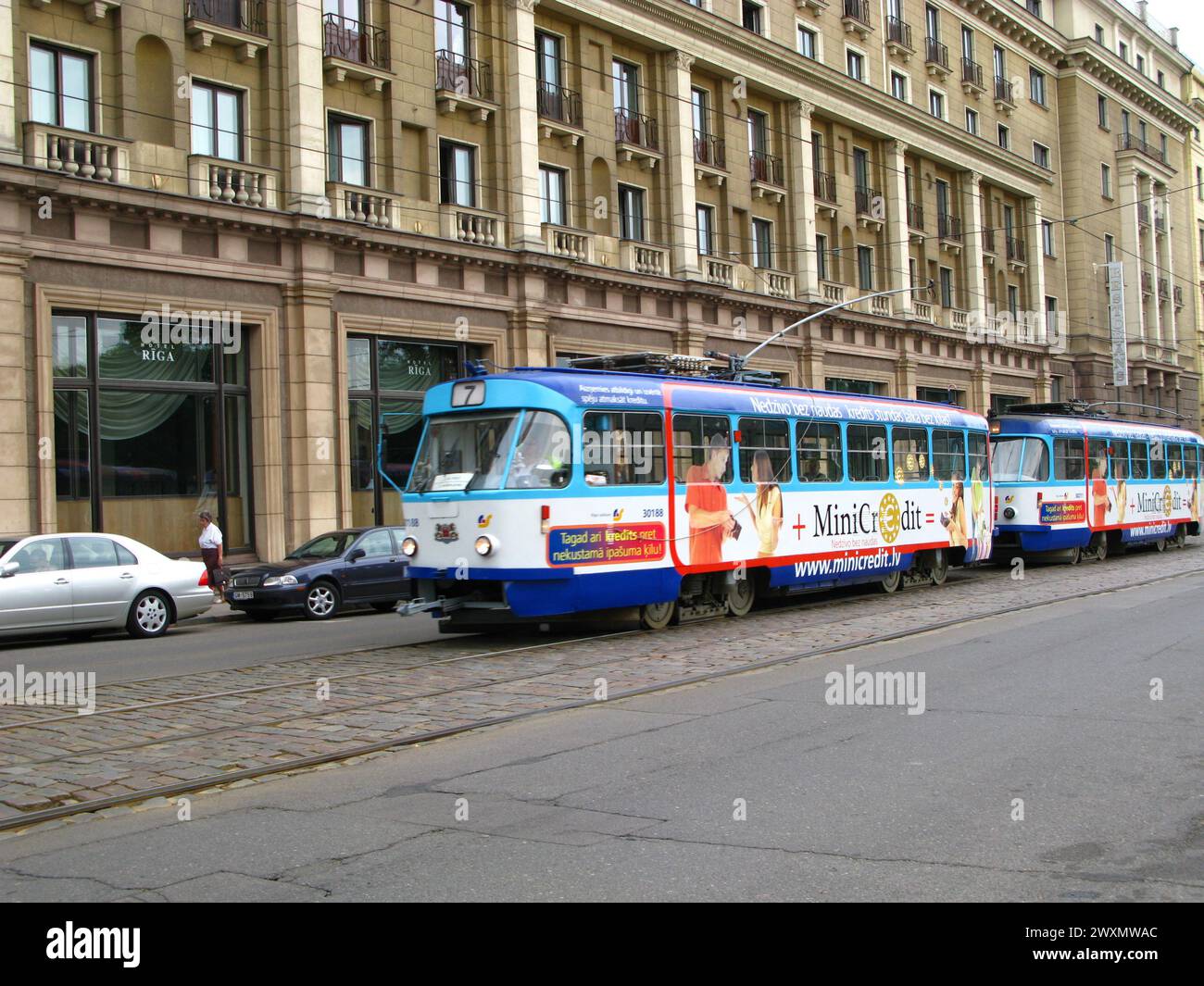 The tram in Riga, Latvia Stock Photo - Alamy