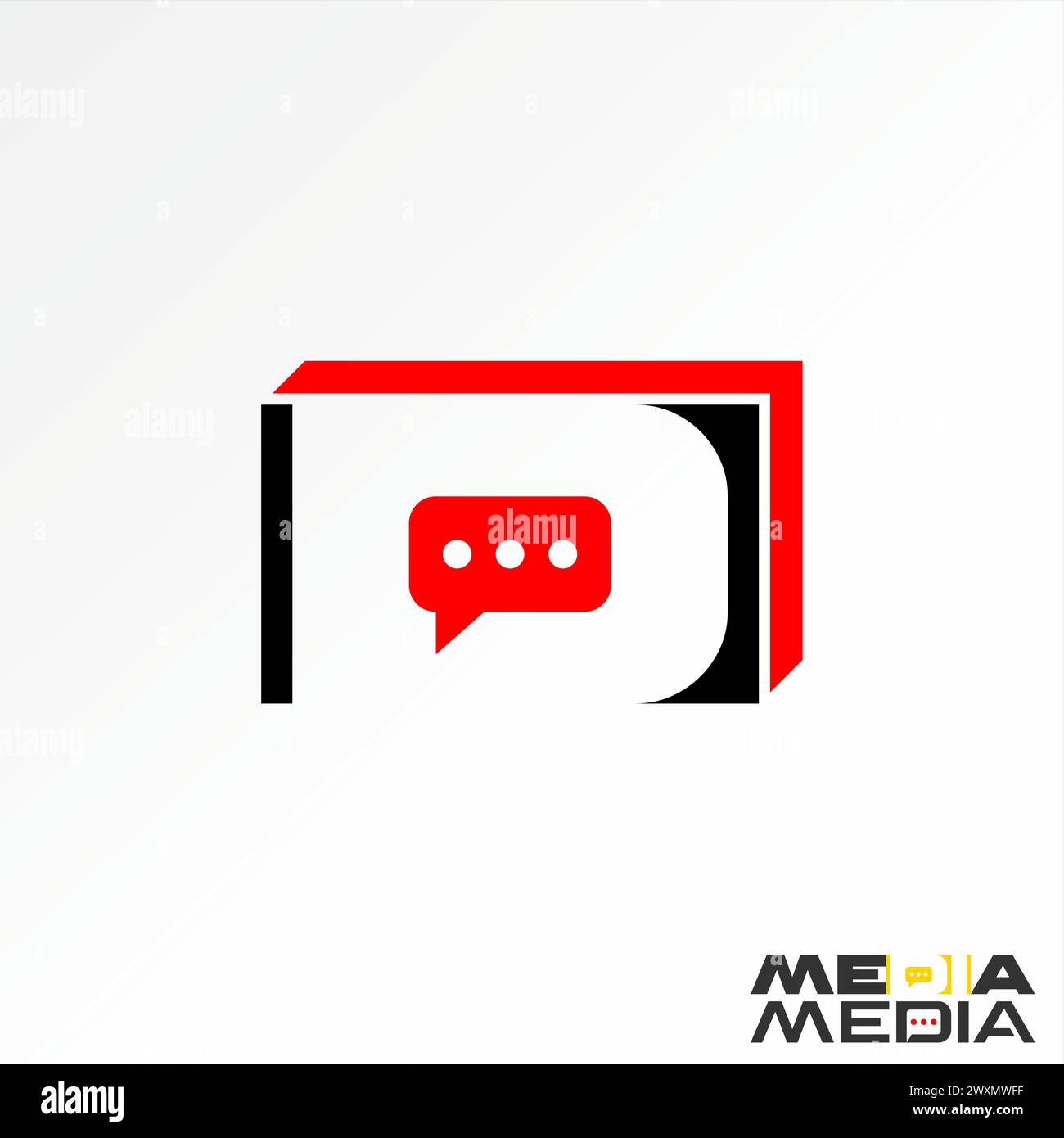 Logo design graphic concept creative premium vector stock 3D block ...