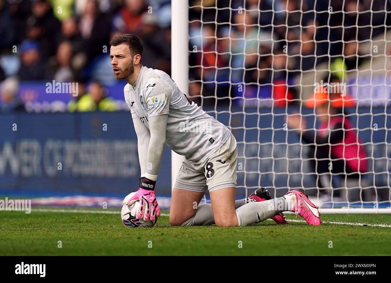 Norwich City goalkeeper Angus Gunn during the Sky Bet Championship match at the King Power ...