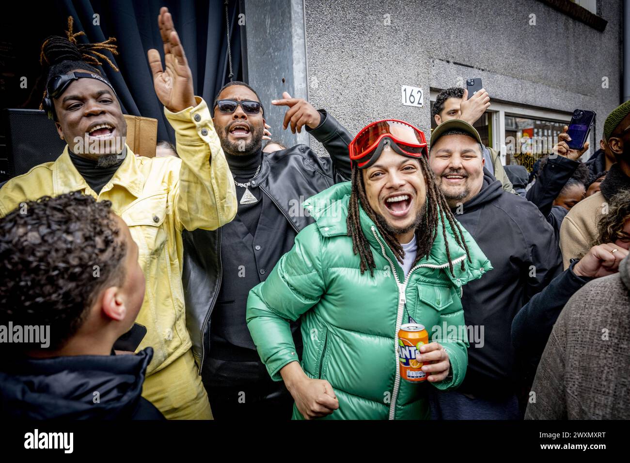 ROTTERDAM - Ronnie Flex during a funeral procession for the deceased ...