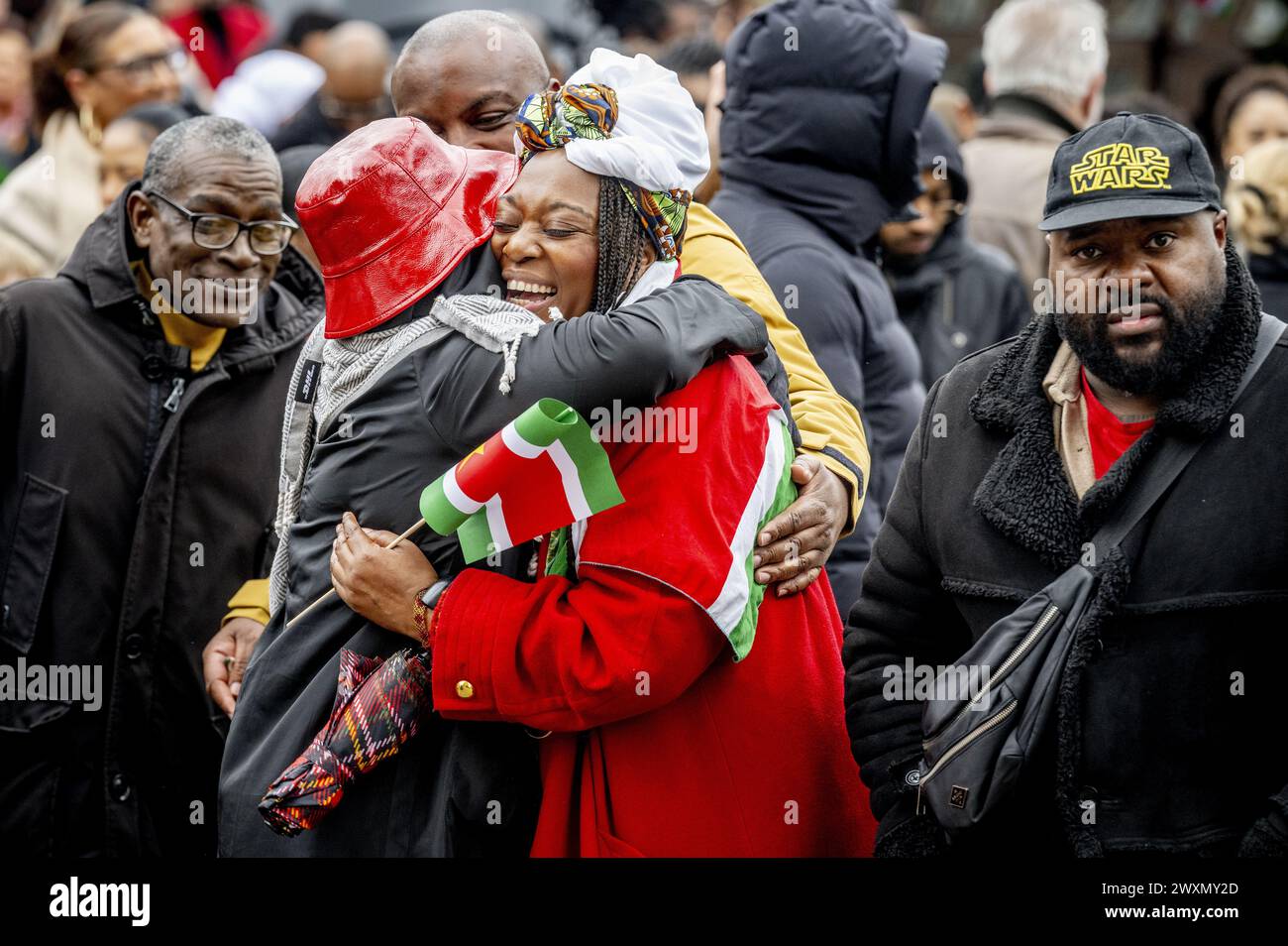 ROTTERDAM - The body of rapper Def Rhymz is driven around during a ...