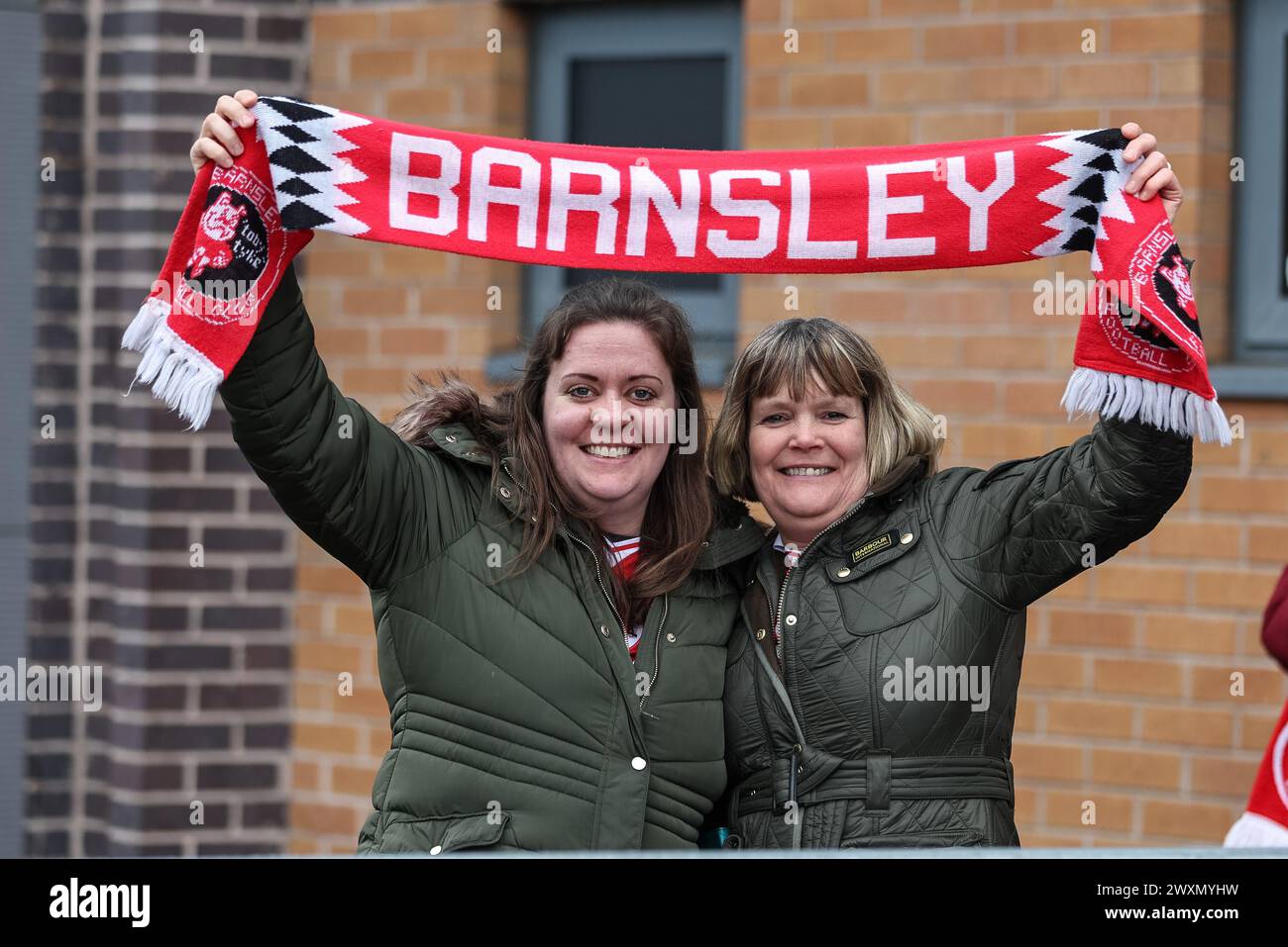 Barnsley Fans arrive during the Sky Bet League 1 match Burton Albion vs ...