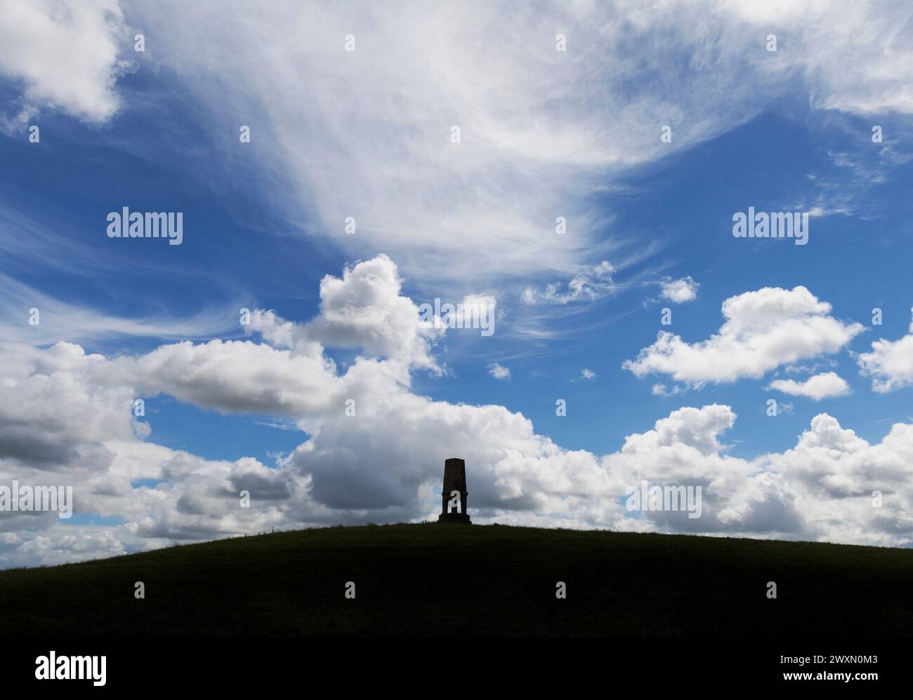 The remains of a solitary truncated obelisk, one of the two still ...