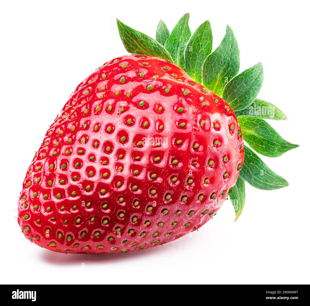 Perfect ripe strawberry isolated on white background Stock Photo - Alamy