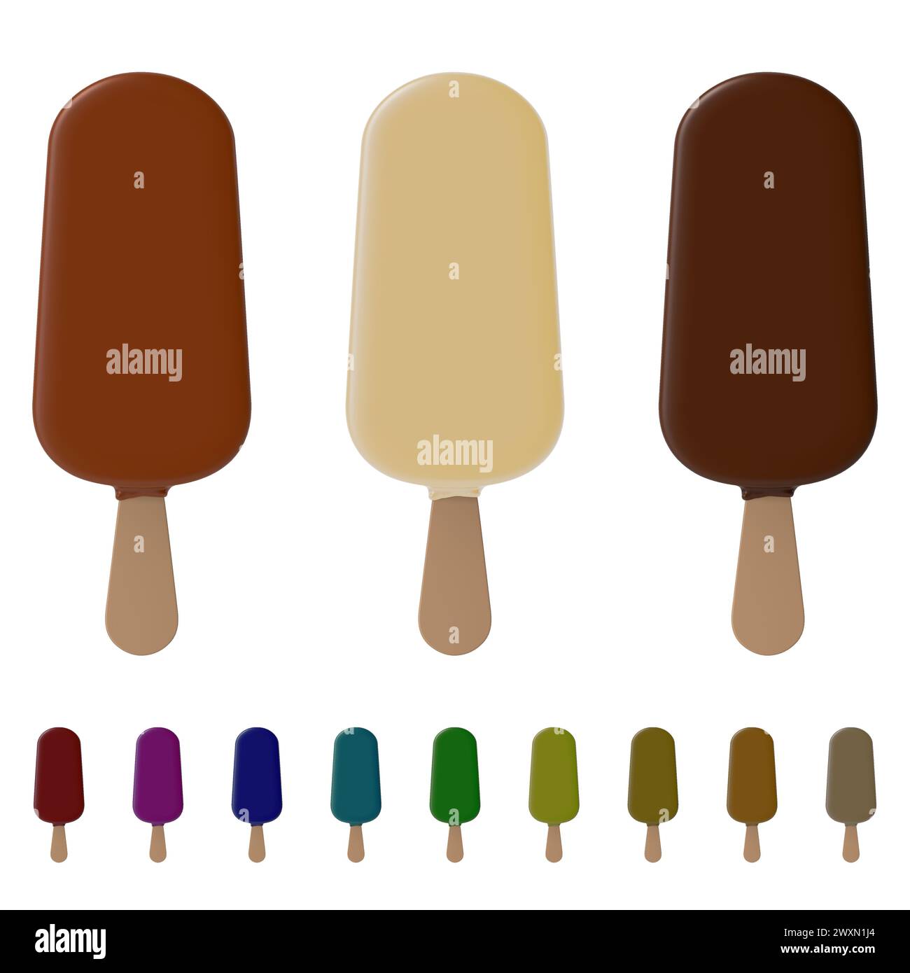 Ice cream chocolate popsicle Stock Vector Images - Alamy
