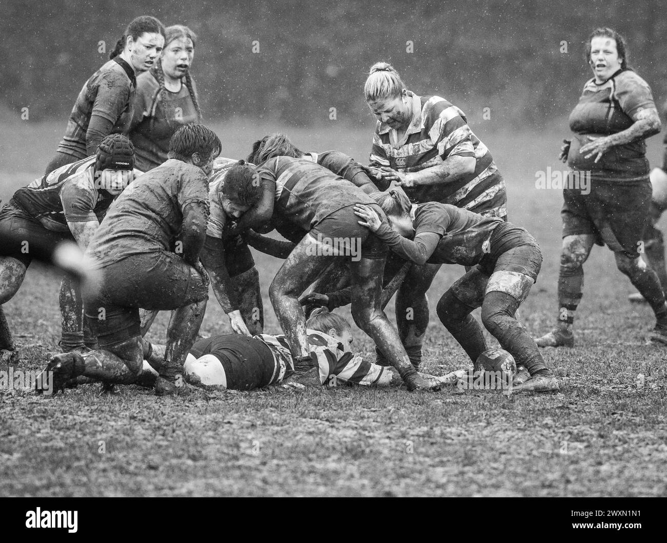 Female rugby Black and White Stock Photos & Images - Alamy