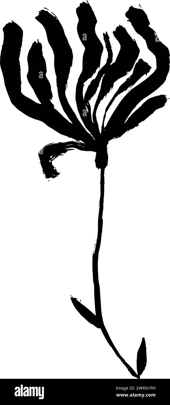 Flower in clover field Black and White Stock Photos & Images - Alamy