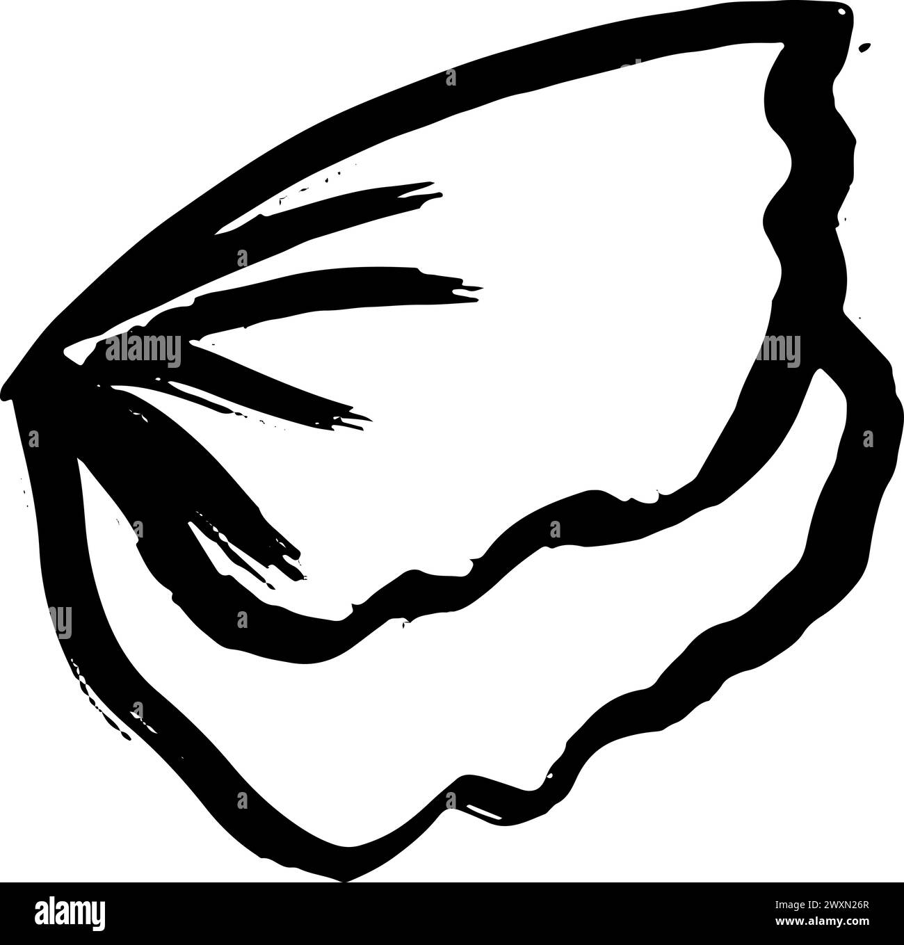 Grunge Dry Brush Open Shell Icon Stock Vector Image & Art - Alamy