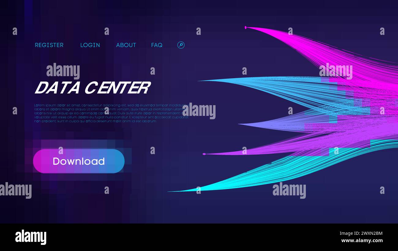 Colorful Data Center Infographic with Dark Theme Stock Vector Image ...