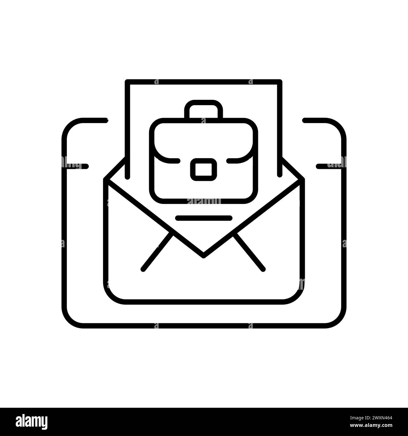 Job interview line black icons set. Signs for web page, mobile app ...