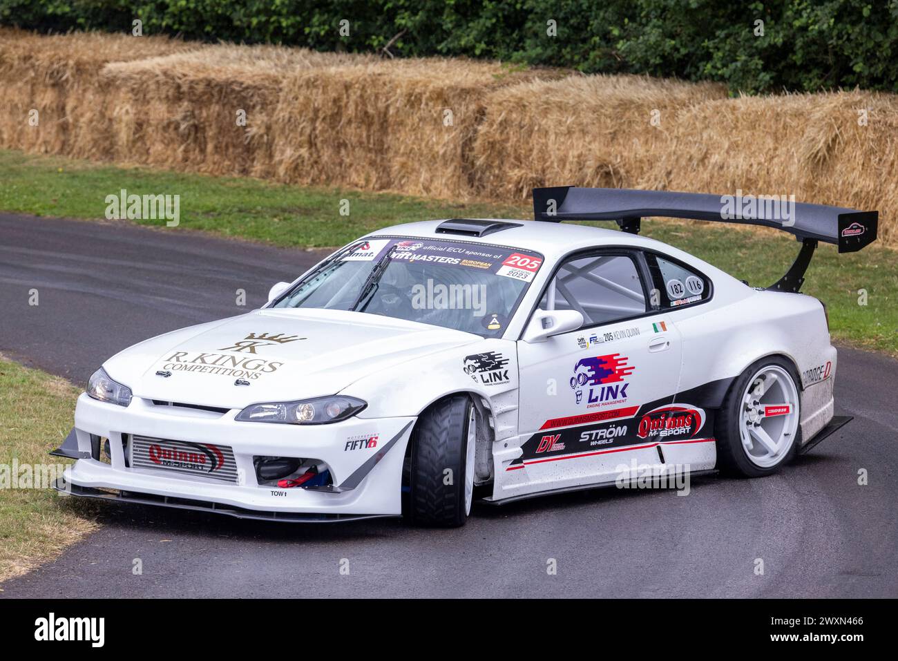 Kevin Quinn in his 2000 Nissan Silvia S15 700bhp drift car at the 2023 ...