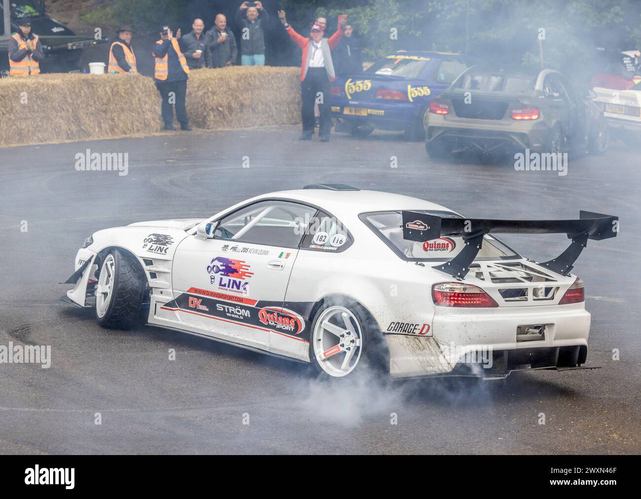 Kevin Quinn in his 2000 Nissan Silvia S15 700bhp drift car at the 2023 ...