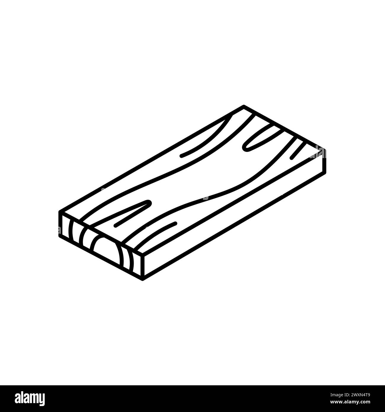 Rasped wooden timber plank line black icon. Sign for web page, mobile ...