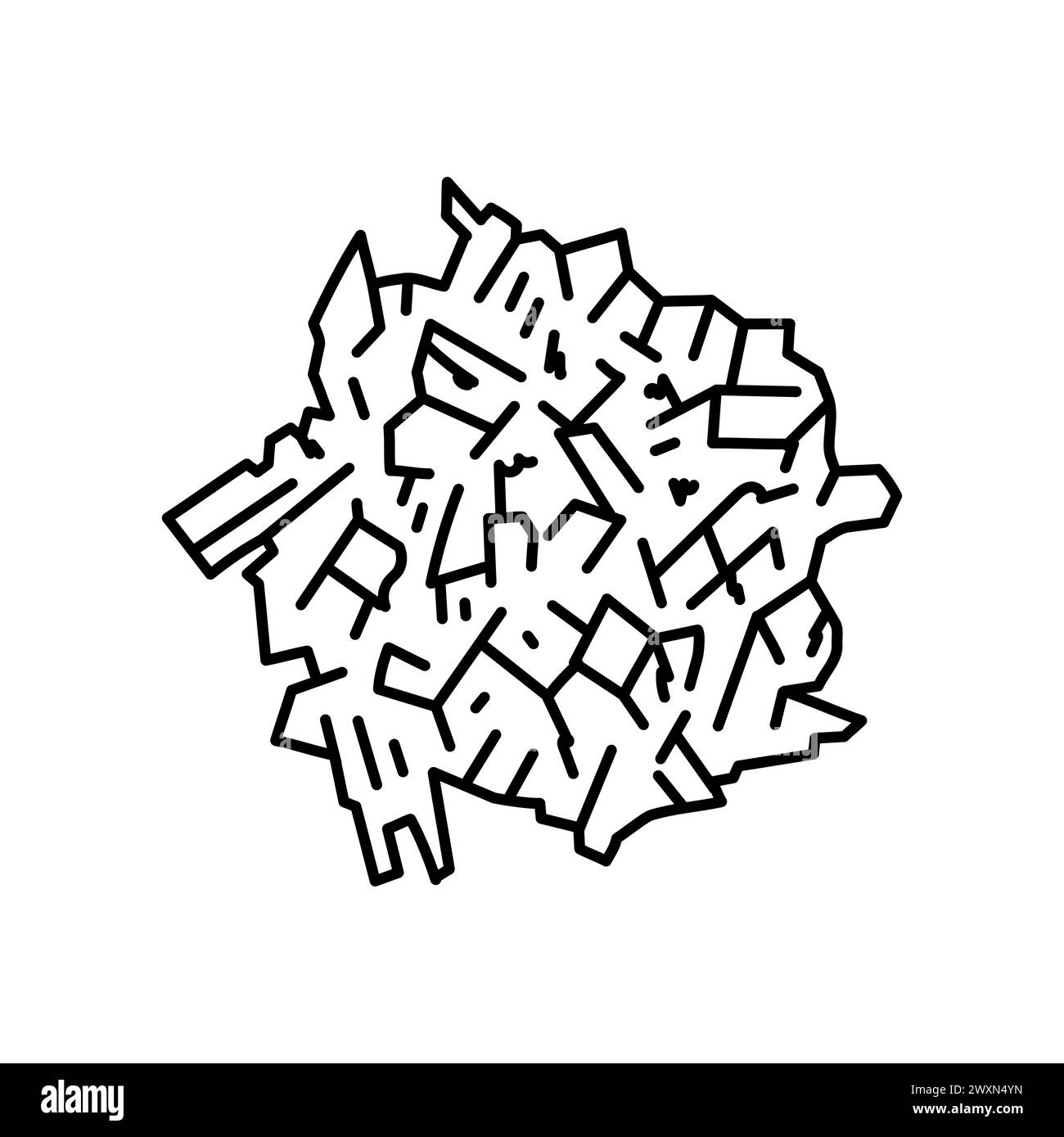 Wood chips line black icon. Sawdust illustration. Sign for web page ...