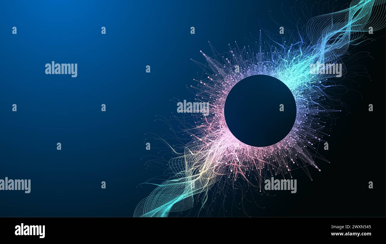 Quantum Computing Idea Design Element Concept. Deep Learning Artificial Intelligence. Generative ...