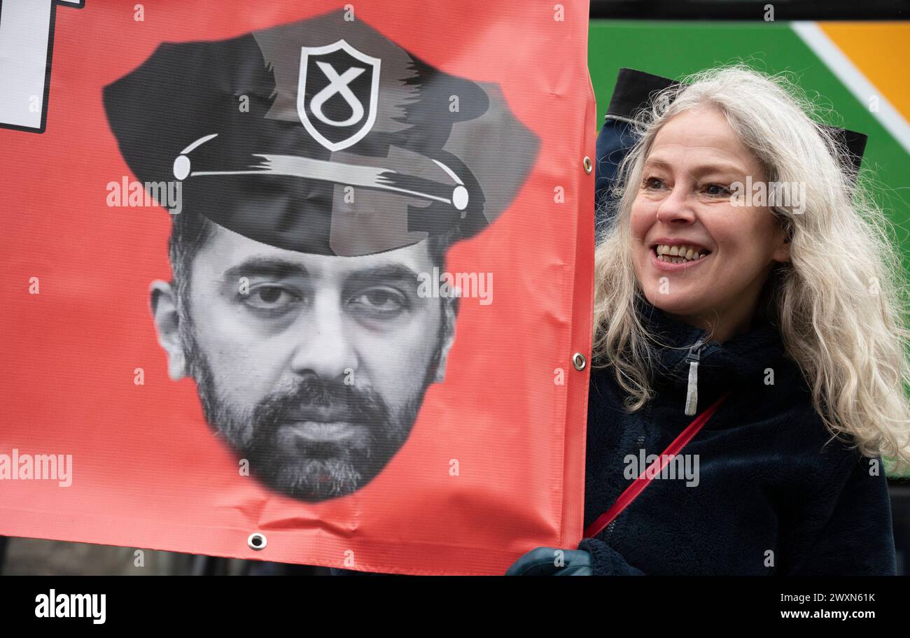 Edinburgh,, Scotland, UK. 1st April, 2024. Various political and ...