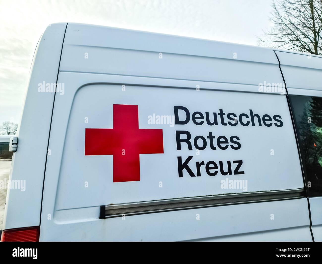 Kiel, Germany - 01. April 2024: The lettering of the German Red Cross ...